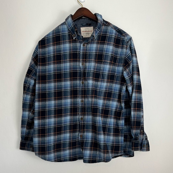 Weatherproof | Shirts | Vintage Weatherproof Blue Flannel Shirt L ...